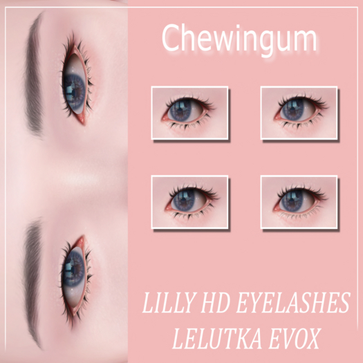 Second Life Marketplace Chewingum Lilly Eyelashes Hud Evox